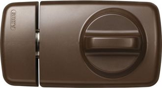 ABUS T&uuml;r-Zusatzschloss 7010B ek braun, innen mit Drehknauf