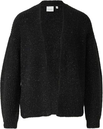 Comma Offener Strickcardigan - - Knitwear - Damen - Grau - L