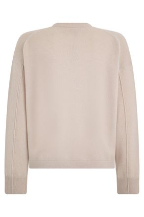 Max Mara Womens Crewneck Sweater Cashmere Blend Pink Wool