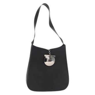 Ferragamo Pre-owned Leder-Schultertasche - - Pre-owned - Damen - Schwarzk - ONE SIZE