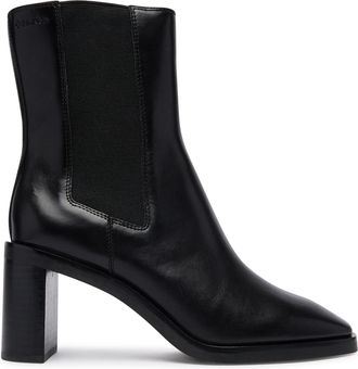 Calvin Klein Stiefeletten Calvin Klein Block Heel Chelsea Boot Lth HW0HW03177 Schwarz