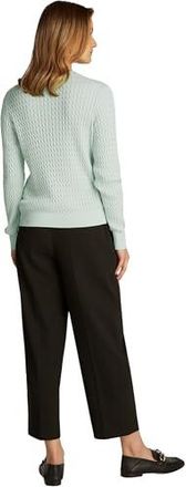 Tommy Hilfiger Pull Femme Cable Fine Torsadé, Vert (Opal Green), L