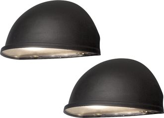 Konstsmide 2er Set Außenwandleuchte Downlight TORINO schwarz, 28 x 13,5 cm, Hausbeleuchtung, 7326-750