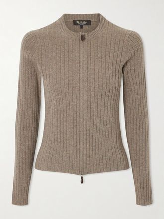 Loro Piana Cardigan En Cachemire C&ocirc;tel&eacute; - Marron