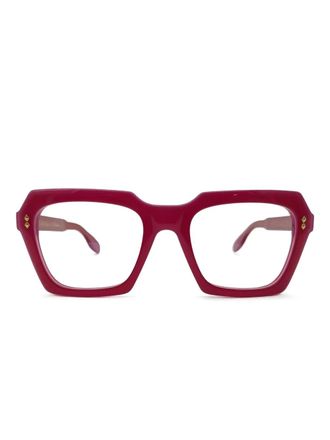 K&agrave;dor Klara Glamour Brille mit eckigem Gestell - Rot