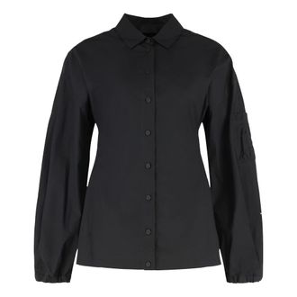 Moncler Baumwollhemd - - Blouses & Shirts - Damen - Schwarzk - S