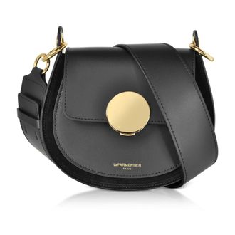Le Parmentier Yucca Schultertasche aus Wildleder und Leder - - Bags - Damen - Schwarzk - ONE SIZE