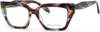 Enrico Coveri Lunettes de vue, ECV182, montures de vue femme, adapt&eacute;es &agrave; tous les types de lentilles