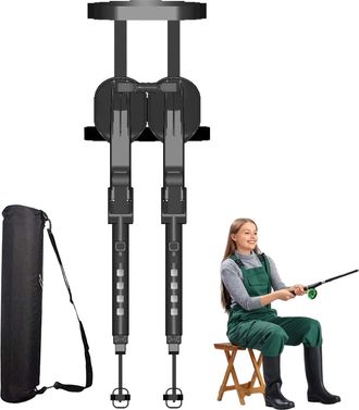 Generic Unsichtbarer Sitzhocker - freih&auml;ndig tragbarer Stuhl, Sitz mit klappbaren Beinen | Robuste Aluminiumkonstruktion, komfortable Ergonomie, einfaches Tra