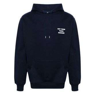Dr&ocirc;le de Monsieur Le Sweat &agrave; capuche Slogan - Homme - Sweatshirts et sweats &agrave; capuche - Bleu - Taille: L