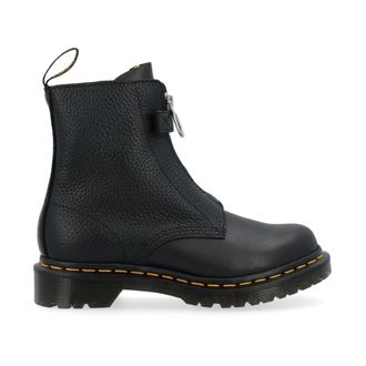 Dr. Martens Femme, Chaussures, Noir, Taille: 40 EU Bottines en cuir noir &agrave; fermeture &eacute;clair frontale