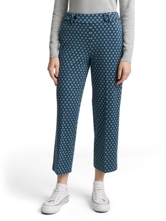 Tom Tailor Damen 1047658 Hose, 38746-Geometric Minimal, 42W / 28L