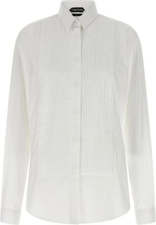 Tom Ford Femme, Blouses et Chemises, Blanc, Taille: 36 FR Cotton Poplin Shirt