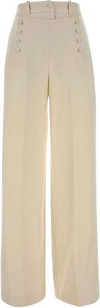 Ermanno Scervino Femme, Pantalons, Blanc, Taille: 34 FR Wide Pantalons