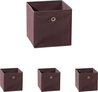 Inter Link SAS Faltbare Aufbewahrungsbox - Klappbarer Objekthalter - Stoff Faltbox - Aufbewahrungsbox f&uuml;r Raumteiler oder Regale - 32 x 32 x 32 cm - Mit Fingerloch -
