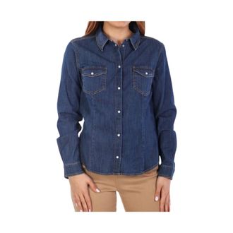 Marella Femme, Blouses et Chemises, Bleu, Taille: 40 FR Chemise en jean