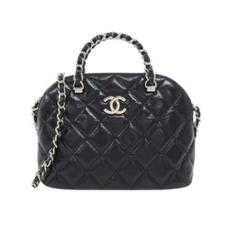 Chanel Pre-owned Lammfell Umh&auml;ngetasche - - Pre-owned - Damen - Schwarzk - ONE SIZE