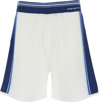 Casablanca Homme, Sport, Blanc, Taille: XL Short de surv&ecirc;tement ray&eacute; en maille