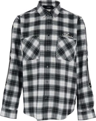 Amiri Homme, Chemises, Multicolore, Taille: XL Multicolor Shirt with Classic Collar and All-Over Check Motif in Wool Man