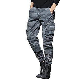 Generic Pantalons Homme, Mens Fashion Casual Loose Plus Size Pocket Lace Up Camouflage Pantalon Pantalon