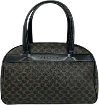 Celine Pre-owned Sac Macadam Triomphe en Cuir - Femme - Pre-owned - Noir - Taille: ONE Size