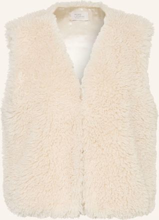 robe l&eacute;g&egrave;re Robe L&eacute;g&egrave;re Kunstfell-Weste weiss