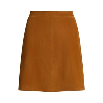 Kiton Femme, Jupes, Brun, Taille: 40 FR Jupe en cuir souple