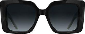 Karl Lagerfeld KL6203S Sunglasses, Black/White, 52/20/140 Womens