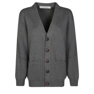Golden Goose Femme, Pulls, Gris, Taille: 36 FR Cardigan Élégant pour un Look Trendy