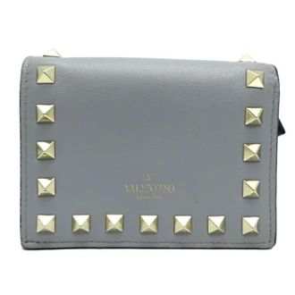 Valentino Pre-owned Leder Portemonnaies - - Pre-owned - Damen - Grau - ONE SIZE