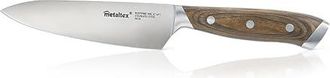 Metaltex Heritage Kochmesser, hochwertige 14 cm Klinge, scharf, rostfrei HR57, Braun