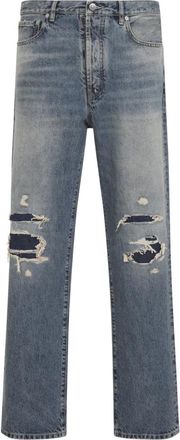 Maison Margiela Straight-Leg Ripped Jeans - - Jeans - Herren - Blau - S