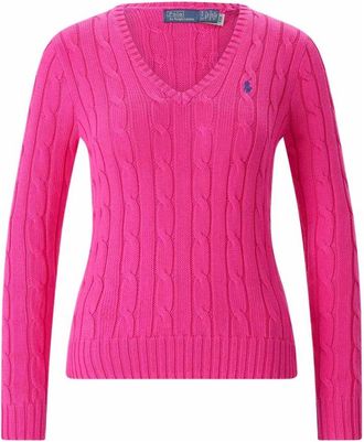 Polo Ralph Lauren Femme, Pulls, Rose, Taille: 40 FR V-neck Tricots