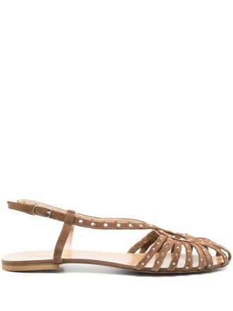 Anna F. sandales en daim - Marron