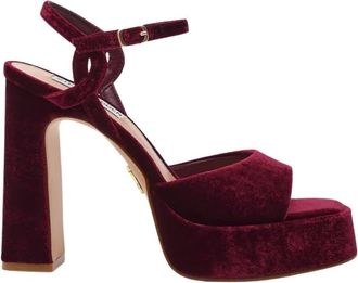 Steve Madden Sandales &agrave; plateforme Miliana - Femme - Chaussures - Rouge - Taille: 37 1/2 EU