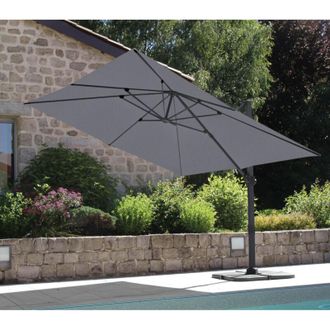 Ozalide Ozalide - Parasol d&eacute;port&eacute; 4x3m - gris anthracite - saphir