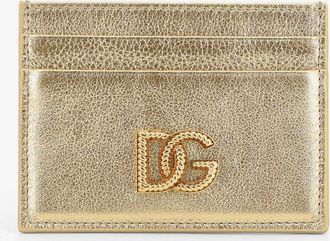 Dolce & Gabbana Laminated leather card holder - DOLCE & GABBANA - gender_Woman