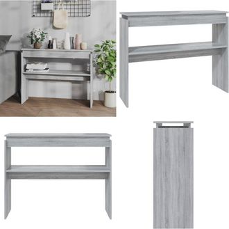 vidaXL Konsolentisch Grau Sonoma 102x30x80 cm Holzwerkstoff - Konsolentisch - Holzwerkstoff - Grau - Sideboard - Wohnzimmermöbel - Home & Living