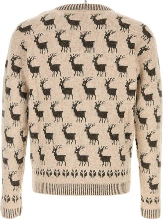 Moncler Neck Sweater - Beige