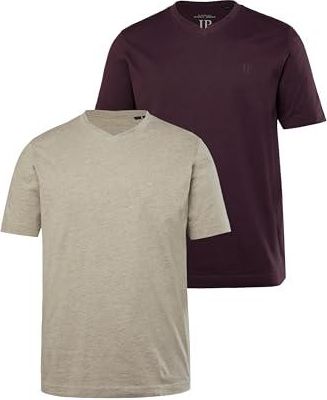 JP1880 Hommes Grandes Tailles L-8XL T-Shirt col V et Manches Courtes - Jusquau 8 XL Aubergine 3XL 711318114-3XL