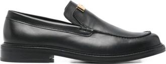 Moschino Homme, Chaussures, Noir, Taille: 44 EU Mocassins en cuir avec logo