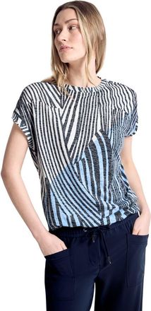 Cecil Damen B321315 Gestreiftes T-Shirt, universal Blue, L