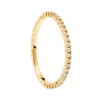 P D PAOLA PDPAOLA - White Essential Ring - 925er Sterlingsilber 18k Vergoldung - Damenschmuck