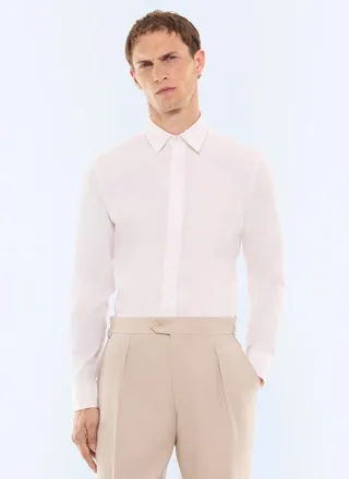 Fursac Chemise en popeline de coton - Taille 37 - Homme