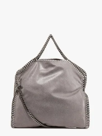 Stella McCartney Womens Crossbody Bag Falabella Shaggy Deer Grey Polyester Shoulder