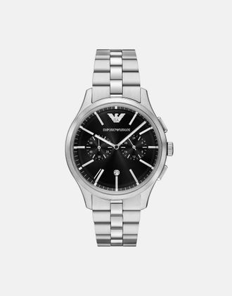 Emporio Armani Herrenuhr aus Edelstahl in Silberoptik