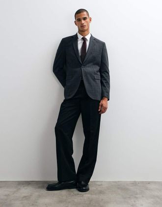 Mango Paris blazer de costume coupe slim coordonn&eacute; &agrave; carreaux gris