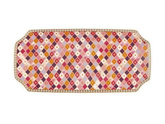 Maxwell & Williams Tees & Cs Kasbah Servierplatte im Geschenkkarton, Porzellan, Mintgr&uuml;n, 25 x 11,5 cm, Partyteller mit Echten Goldverzierungen aus Ungiftigem Porzellan