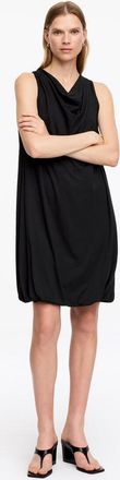 Arket Drapiertes Kleid Mit Ballonschnitt -Schwarz