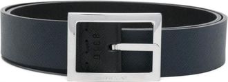 Orciani Homme, Accessoires, Bleu, Taille: 100 CM Ceinture en cuir Saffiano Double R&eacute;versible 3 cm